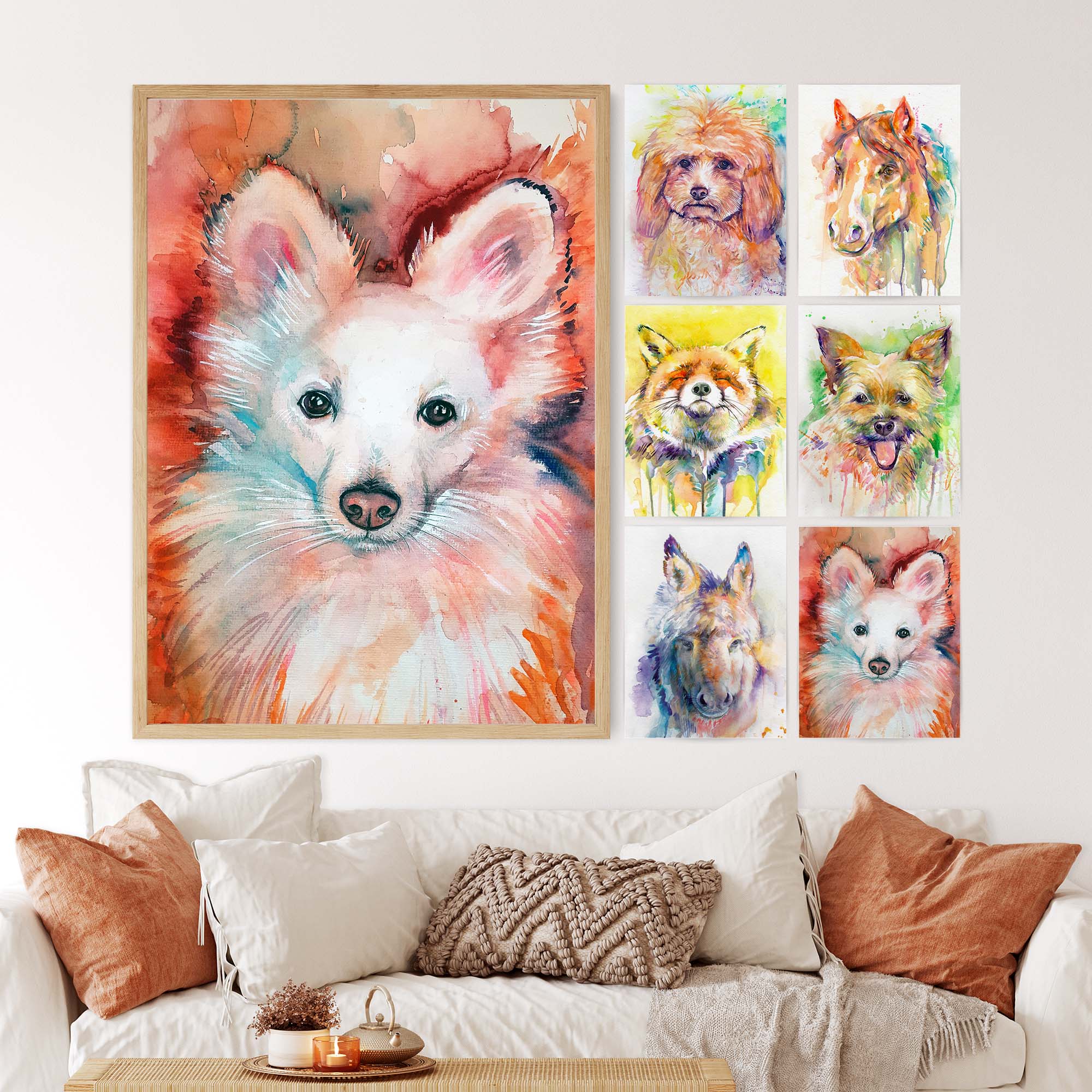 Personalized Dog Portrait | Hand-Painted Watercolor Masterpiece By ...